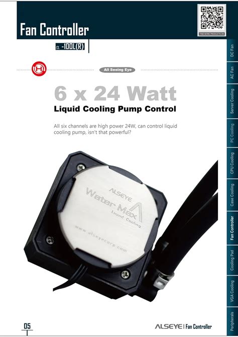 Alseye A 100l 화이트 팬 속도 컨트롤러 525 6 채널 컨트롤러 패널 Cpu 팬워터 쿨러케이스 팬 제어