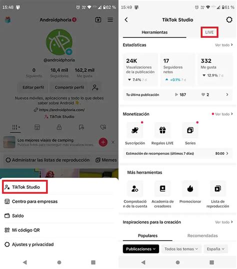 Cómo ver directos de TikTok antiguos