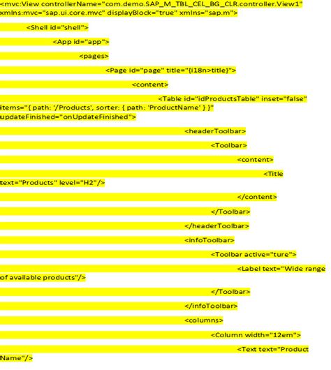 SAPUI How To Change The Background Color Of Sap M Tables Cells Of Each Row Based On Specific