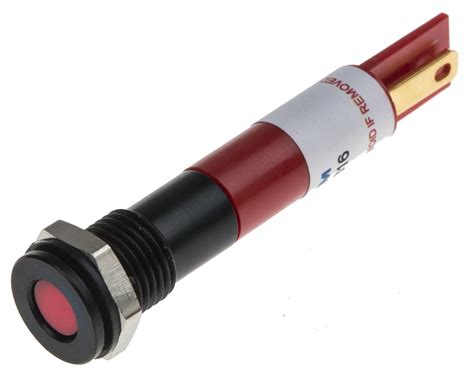 RS PRO Red Panel Mount Indicator V Dc Mm Mounting Hole Size Solder Tab Termination IP RS