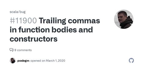 Trailing Commas In Function Bodies And Constructors · Issue 11900