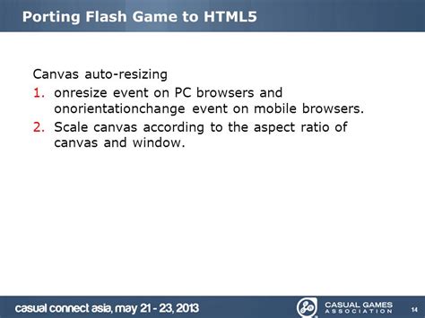 Problems When Porting Flash Game To HTML5 Zhifeng Chen Founder Of
