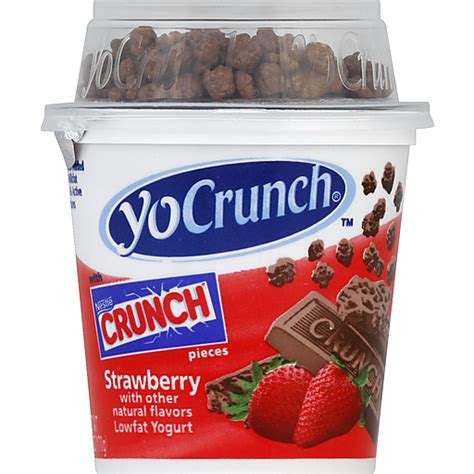 Yo Crunch Yogurt Lowfat Strawberry With Nestle Crunch Pieces 6 Oz