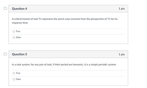 Solved Question 1 1 Pts Consider A Task Set With 3 Tasks Chegg Com