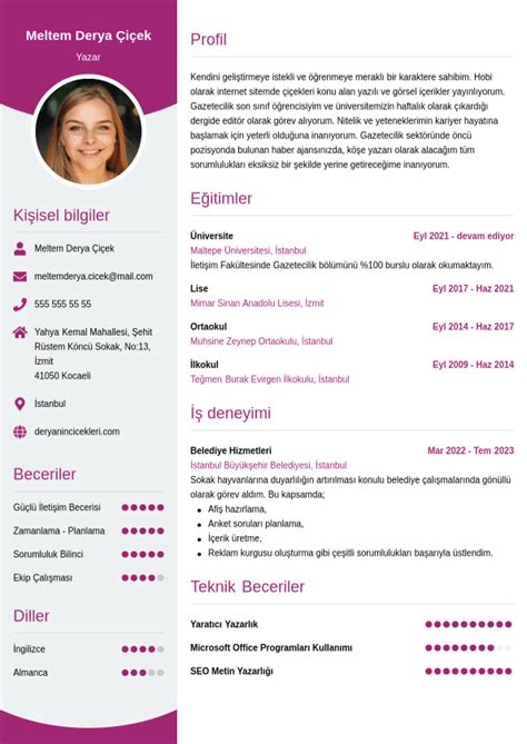 CV örnekleri CVwizard
