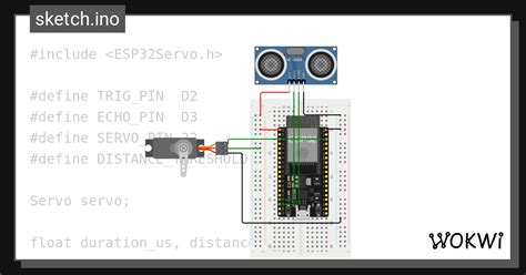 Smart Dustbin Wokwi ESP STM Arduino Simulator