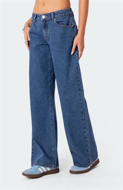Edikted Raelynn Washed Low Rise Jeans Pacsun