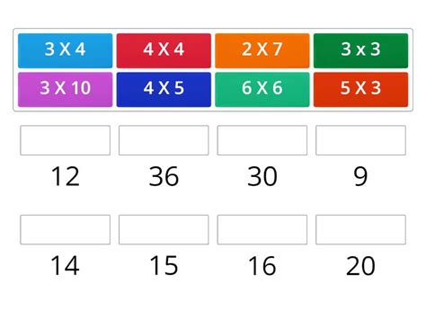 G3 Multiplication Match Up
