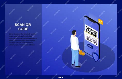 Premium Vector Isometric Scan Qr Code Illustration
