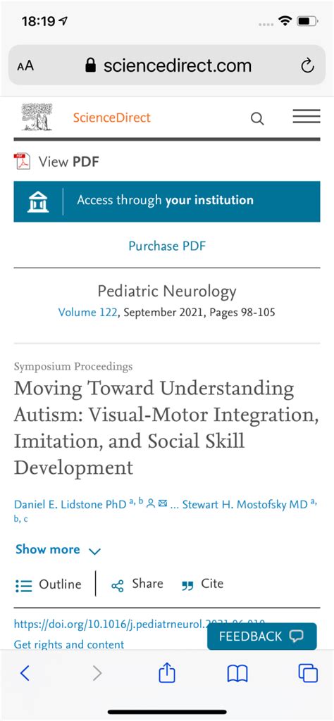 research update moving toward understanding autism visual motor