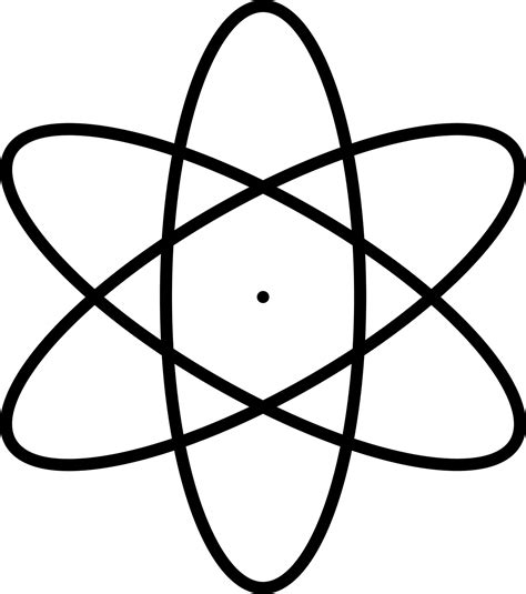 Black Thin Line Art Atomic Structure Icon 24156162 Vector Art At Vecteezy