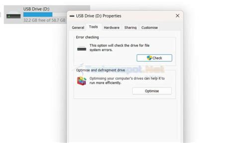 Check USB Flash Drive For Read Write Logical And Physical Errors