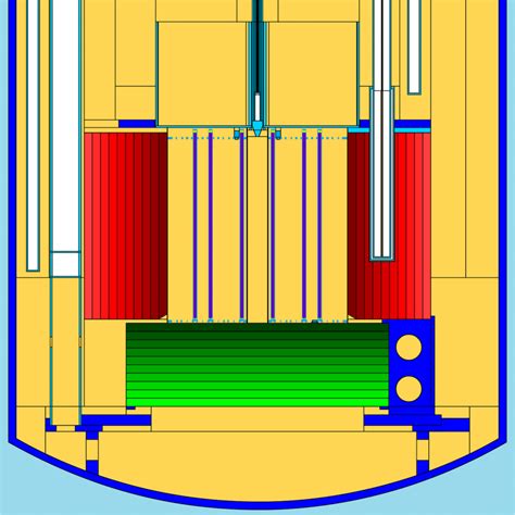 Vertical Cross Section Of The Jm 1 Reactor Mcnp Model With Segmented