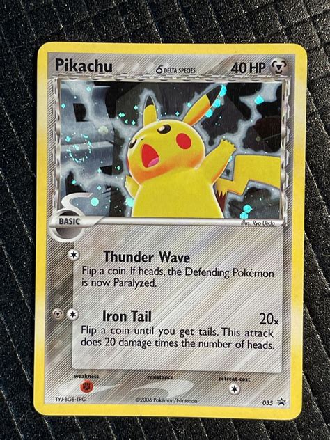 Mavin Pokemon Pikachu Delta Species Card 035 Promo Black Star 2006 Rare Holo