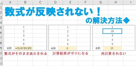 エクセルで関数が反映されない問題をサクッと解決