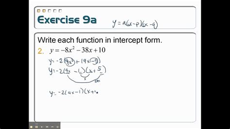 Intercept Form Of A Parabola