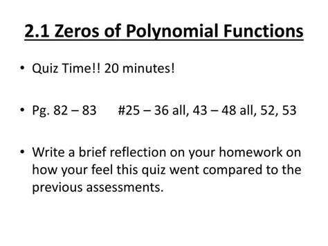 Ppt Zeros Of Polynomial Functions Powerpoint Presentation Free