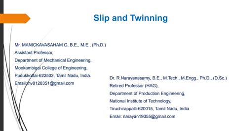Slip And Twinning Dislocations Edge Dislocations And Screw
