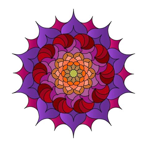 Motif Circulaire Silhouette Remplie Illustration Vectorielle Isolée Sur