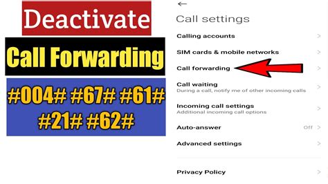 how to deactivate call forwarding from any android phone youtube