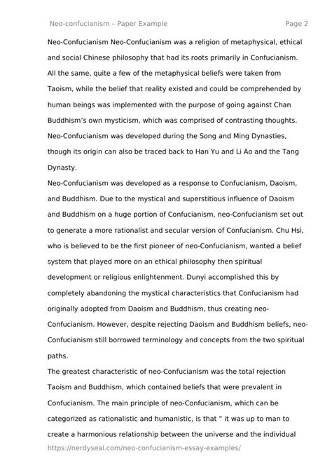 Neo Confucianism 356 Words NerdySeal