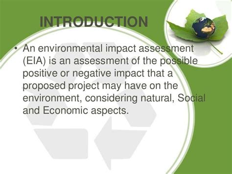 Environment Impact Assessment