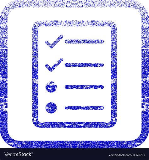 Checklist Page Framed Textured Icon Royalty Free Vector