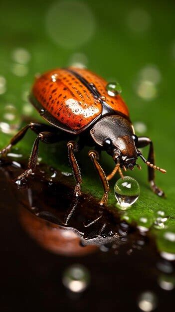 Premium Ai Image Close Up Ladybug