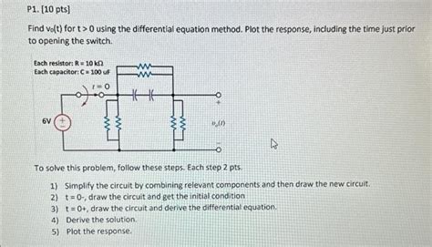 Solved P Pts Find Vo T For T Using The Chegg Com