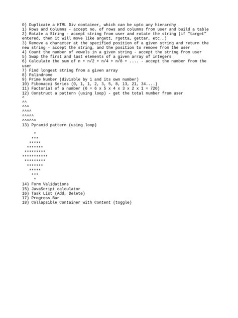Javascript Projects Titles Pdf