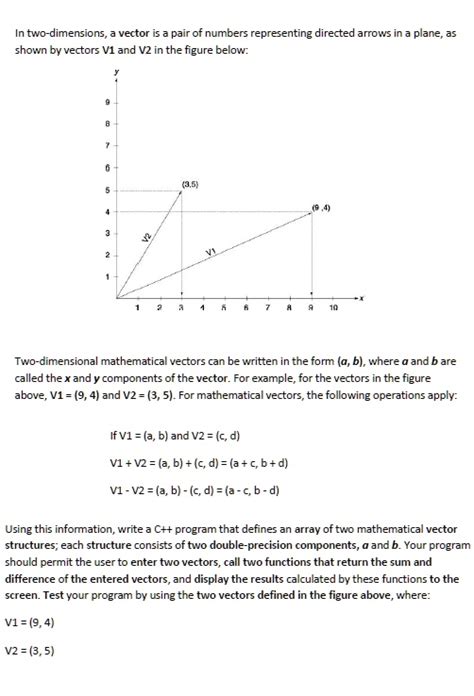 In Two Dimensions A Vector Is A Pair Of Numbers Representing Directed Arrows In A Plane As