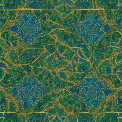 Premium Photo Seamless Tileable Pattern With Symmetrical Ornament In