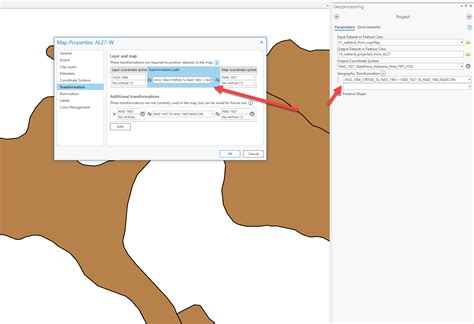 Solved Output Coordinate System Shift Issue Is The Proj Esri