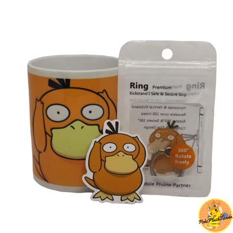 Promo Psyduck taza más popsocket y sticker PokePlush