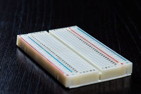 Breadboard Prototyping Board Red Microcontroller Radiator Stock Image Image Of Board Drivers