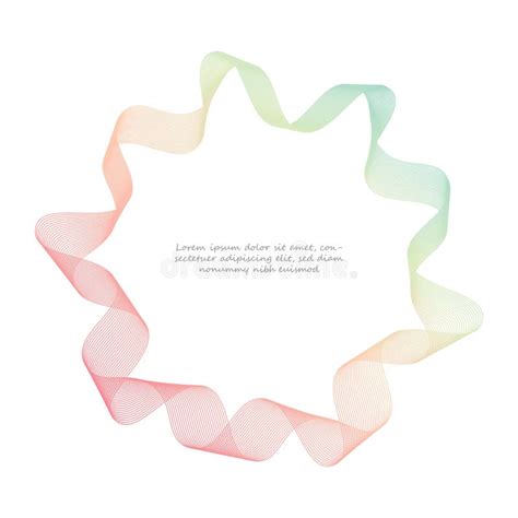 Abstract Colorful Wave Circle Frame Background Element For Design