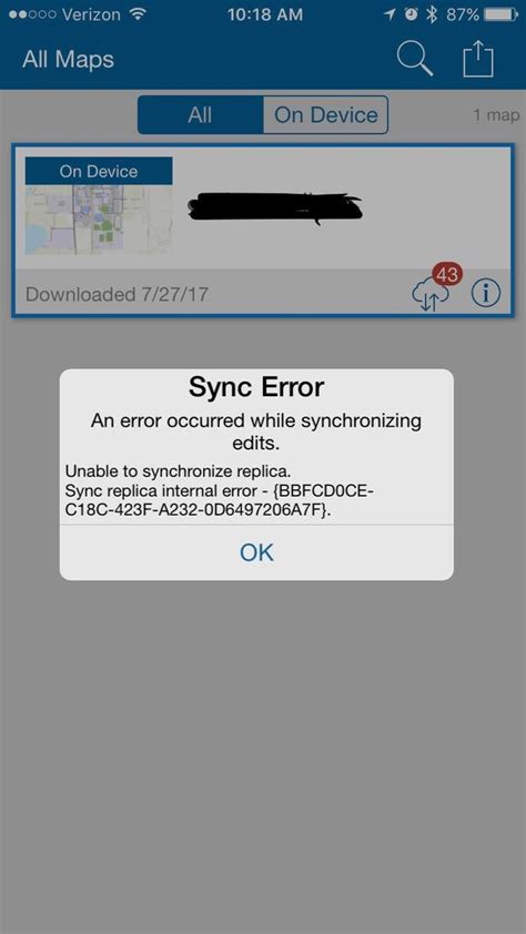 An Error Occurred While Synchronizing Edits Any Thoughts Rgis