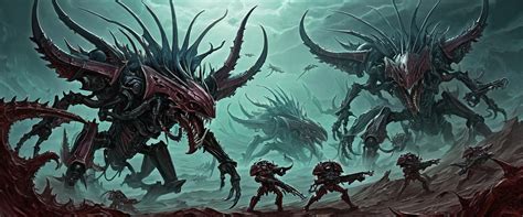 Tyranid Themed Warhammer 40k Scene Stable Diffusion Online