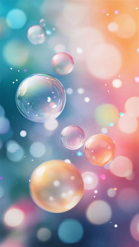 Colorful Spheres Float In A Vibrant And Lively Abstract Design Showcasing Dynamic Shapes Stock
