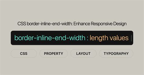 css border inline end width enhance responsive design