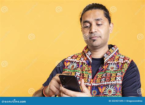 Man Does Internet Shopping Typing Debit Card Info On Mobile Phone