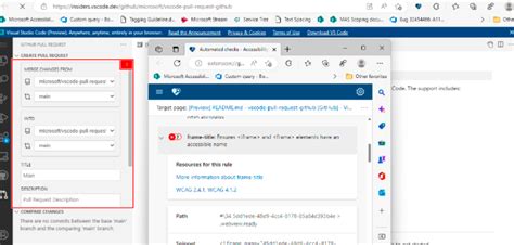 A11y Visual Studio Code Web Extensions Github Pull Request Create Pull