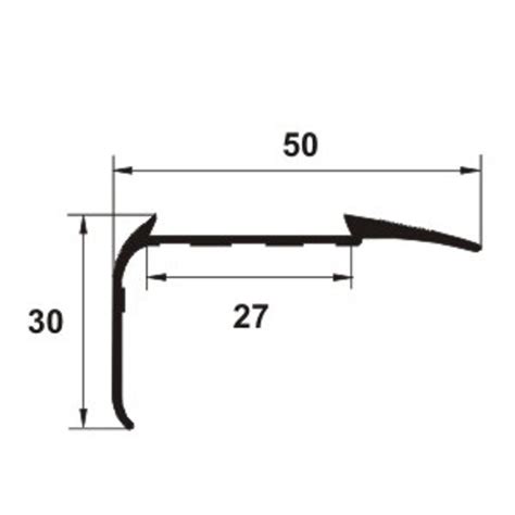 Ati507 Protectie Treapta Cu Canal Din Eloxalum20 50x30 Mm