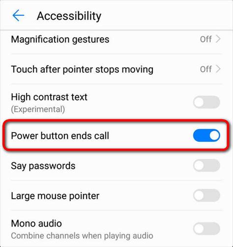 How To Activate Power Button Ends Call On Huawei P40 P30