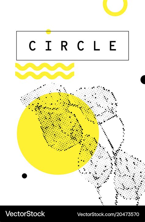 Colorful Poster Trend Geometric Shapes Royalty Free Vector