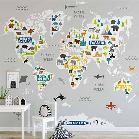 World Wall Map Mural At Jayden Waddington Blog