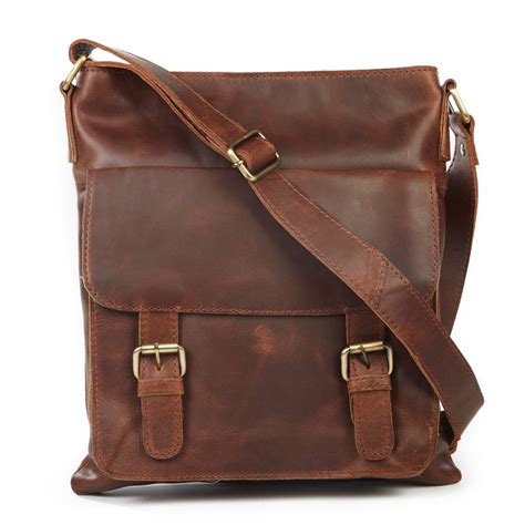 Leather Cross Body Messenger Bag By The Leather Store