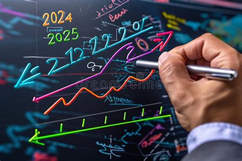 Businessman Planning Strategic Growth Chart For 2024 To 2025 With