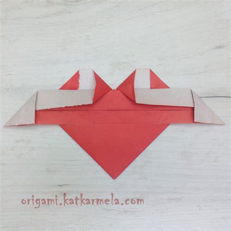 Как сделать оригами сердце с крыльями валентинка из бумаги Origami уроки