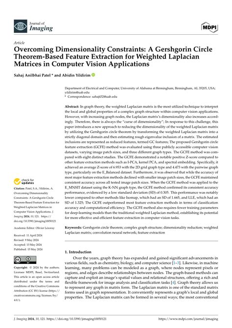 Pdf Overcoming Dimensionality Constraints A Gershgorin Circle Theorem Based Feature